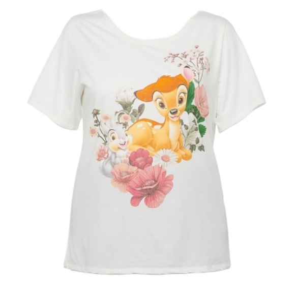 Disney | Tops | Disney Bambi Floral Graphic Tee | Poshmark